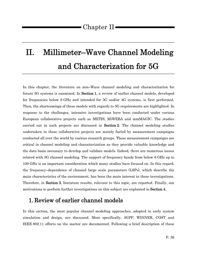 Propagation channel modeling at centimeter–and–millimeter–wave ...