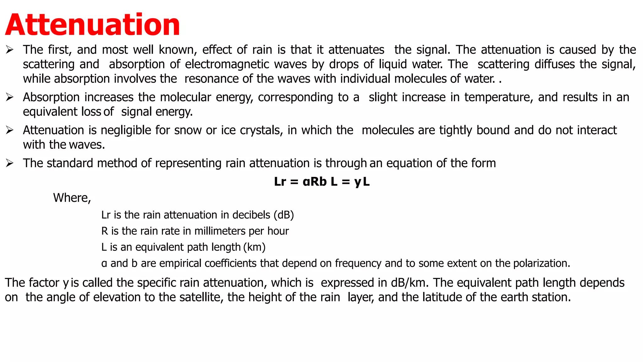 Propagation effects and their impact on satellite earth links | PDF