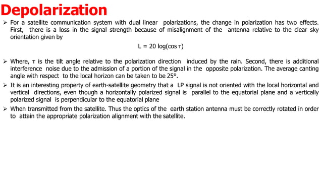 Propagation effects and their impact on satellite earth links | PDF