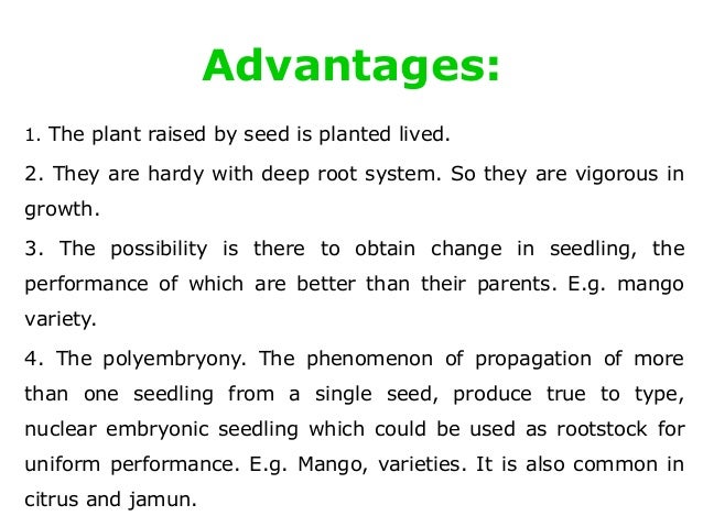 Propagation methods in plants