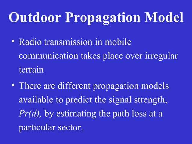 Propagation Models | PPT