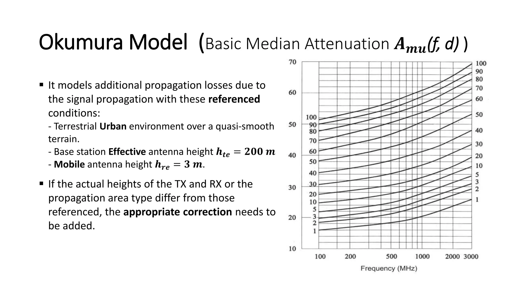 OKUMURA, HATA and COST231 Propagation Models | PPTX