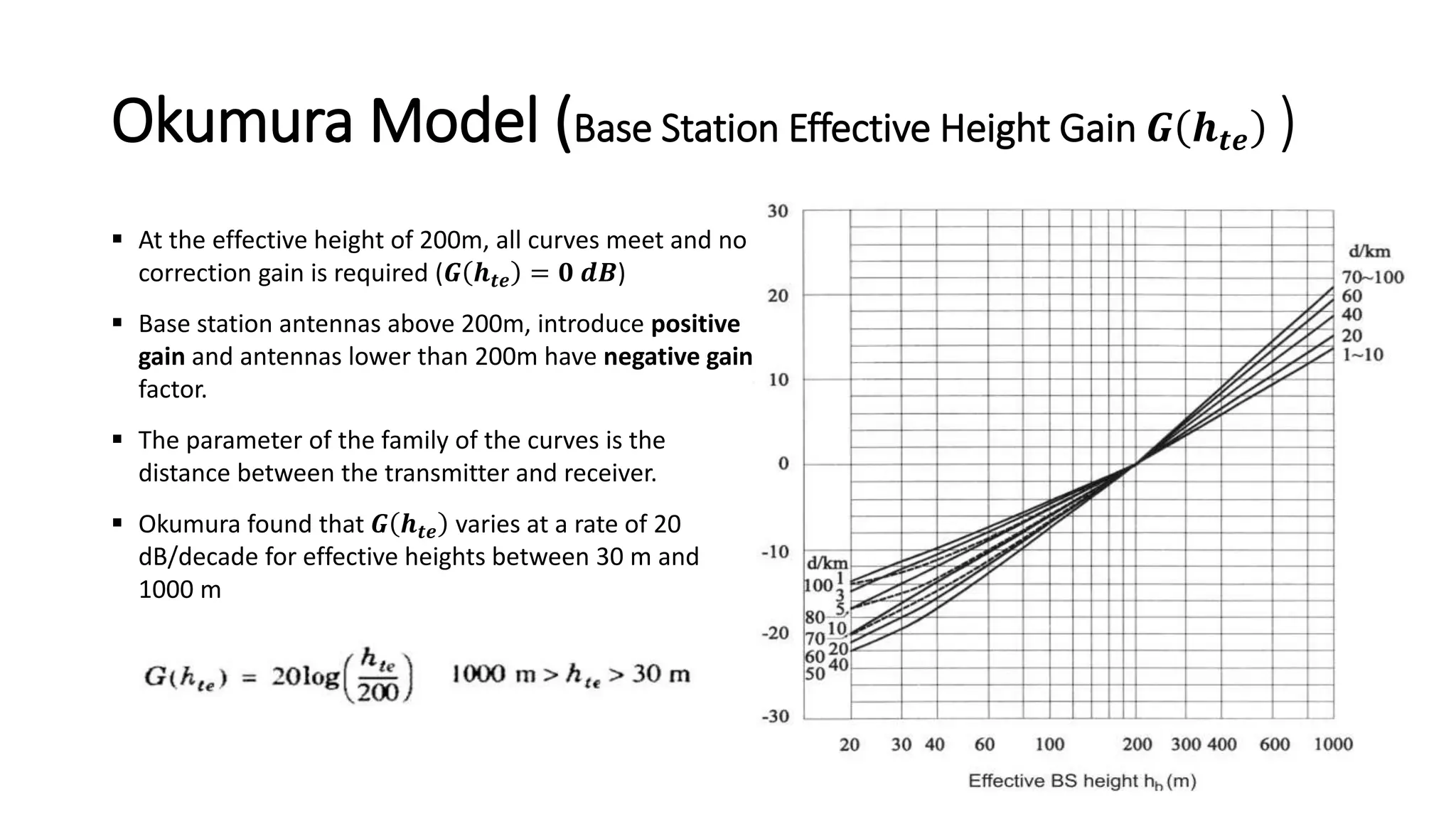 OKUMURA, HATA and COST231 Propagation Models | PPTX