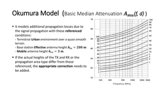 OKUMURA, HATA and COST231 Propagation Models | PPTX