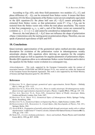 Propagation of electromagnetic waves in weak anisotropic medum | PDF