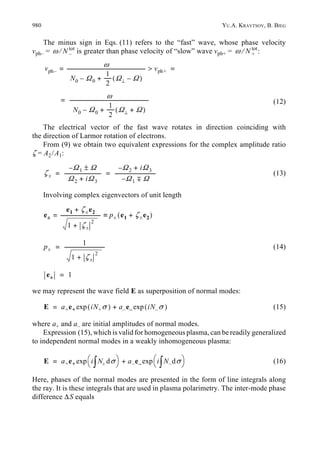 Propagation of electromagnetic waves in weak anisotropic medum | PDF