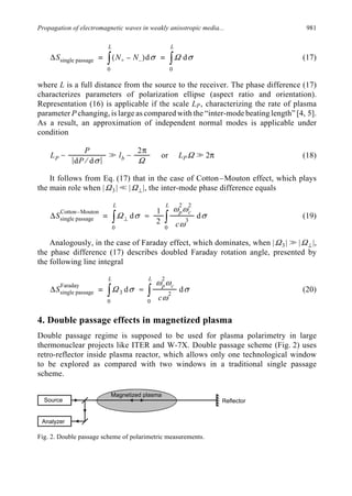 Propagation of electromagnetic waves in weak anisotropic medum | PDF