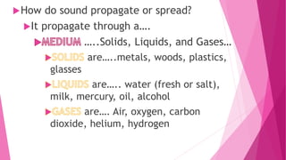 Propagation of sound | PPTX