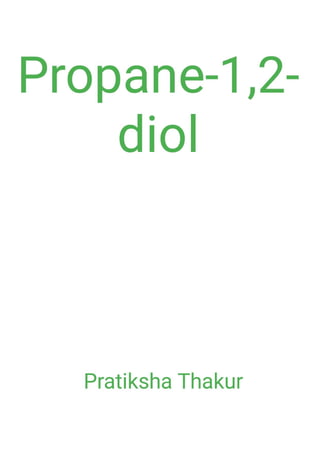 Propane-1,2-diol | PDF