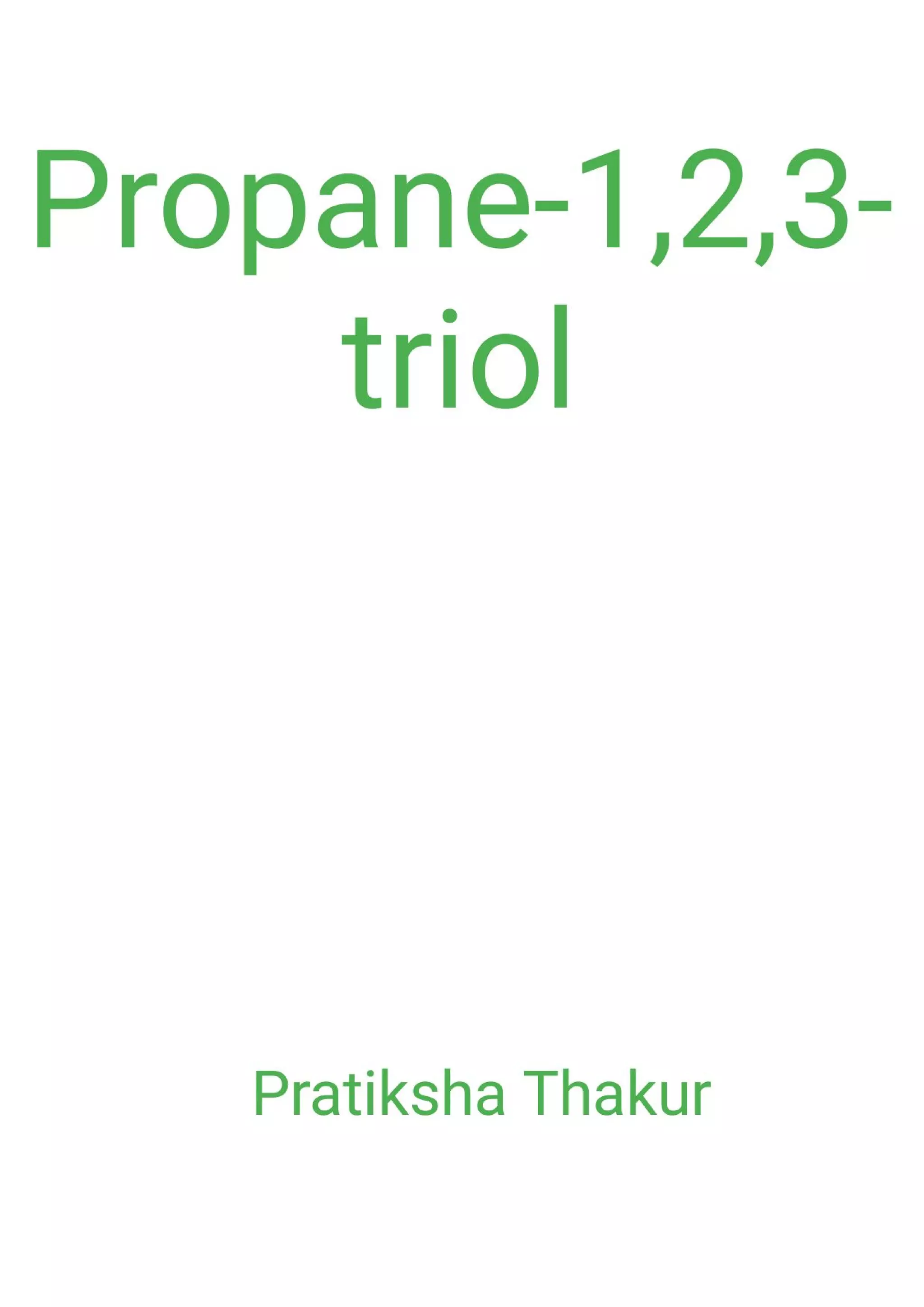 Propane-1,2,3-triol | PDF