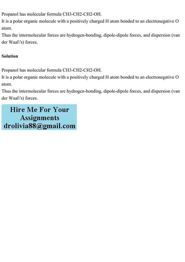 Propanol has molecular formula CH3-CH2-CH2-OH.It is a polar organi.pdf