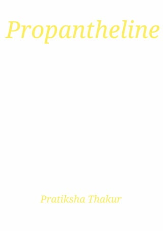 Propantheline | PDF