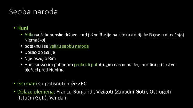 Propast zapadnog rimskog carstva | PPT