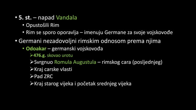Propast zapadnog rimskog carstva | PPT