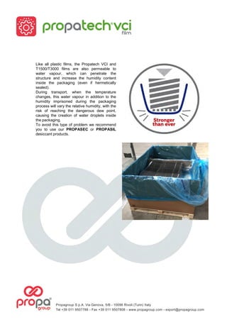 Co-extruded anticorrosive Propatech vci film | PDF | Chemistry | Science