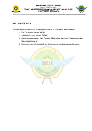 Proposal Pembuatan Tower Wall Climbing | DOCX