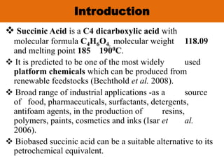 Succinic Acid- Presentation | PPTX