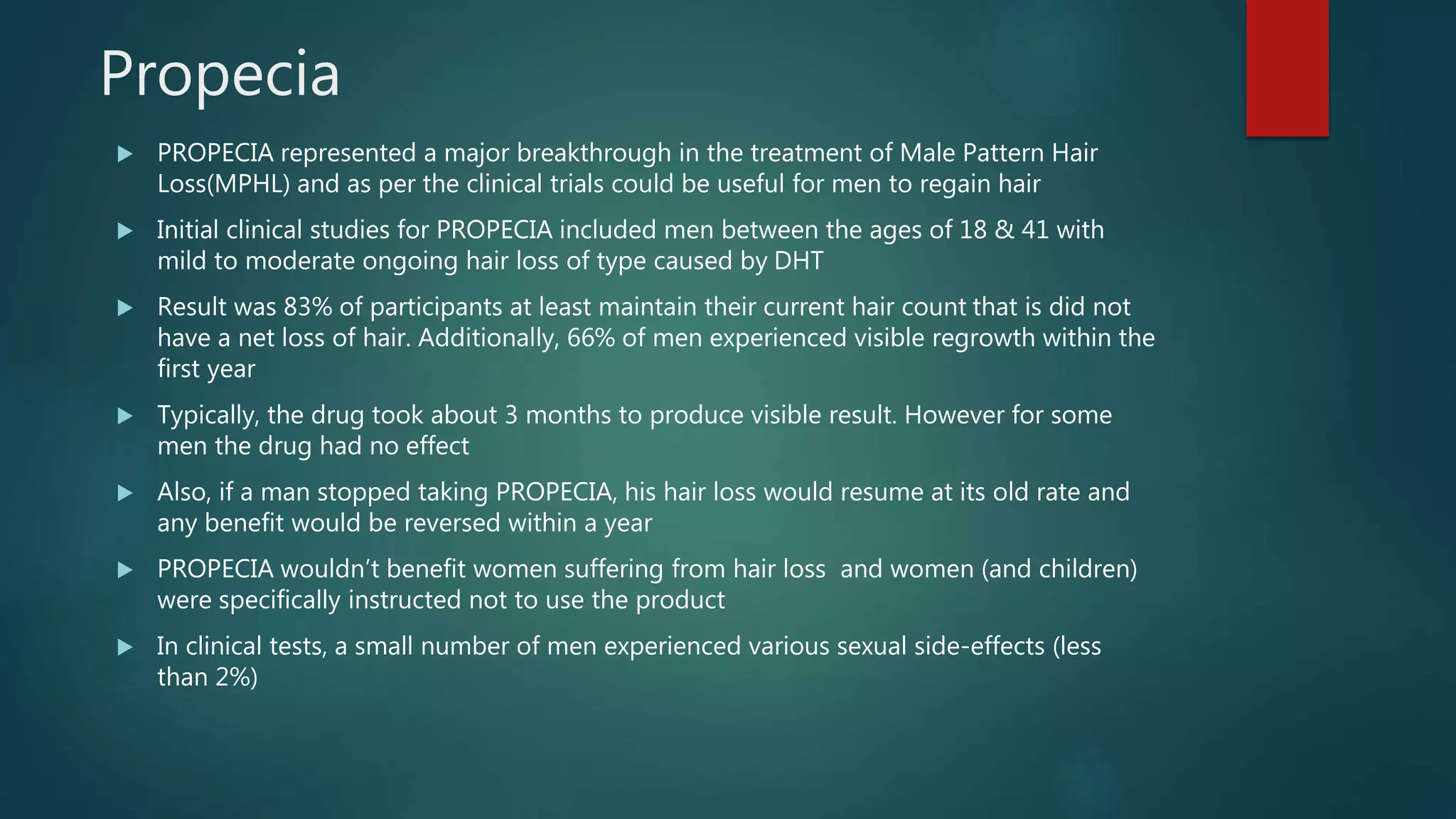 Propecia section b_group3 | PPTX