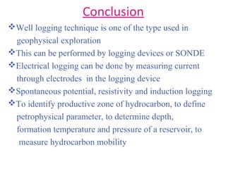 Prospecting of electrical logging method | PPT