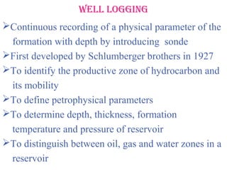 Prospecting of electrical logging method | PPT