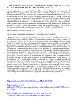 Propedevticvs pro repvblicanismo geopolitico redvx, massimo morigi ...