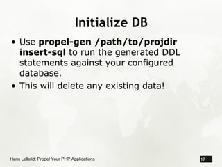 Propel Your PHP Applications | PPT