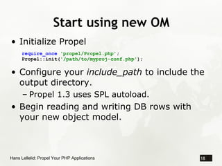 Propel Your PHP Applications | PPT