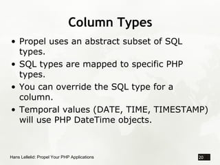 Propel Your PHP Applications | PPT