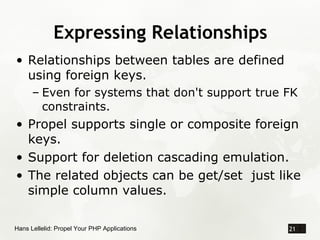 Propel Your PHP Applications | PPT