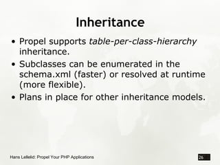 Propel Your PHP Applications | PPT