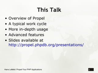 Propel Your PHP Applications | PPT