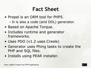 Propel Your PHP Applications | PPT