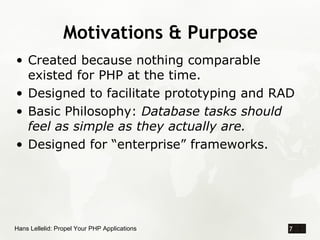 Propel Your PHP Applications | PPT