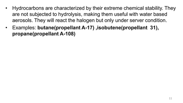 Propellants in aerosols | PPTX