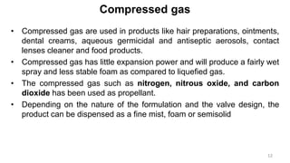 Propellants in aerosols | PPTX