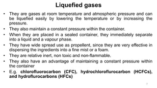 Propellants in aerosols | PPTX
