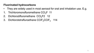 Propellants in aerosols | PPTX