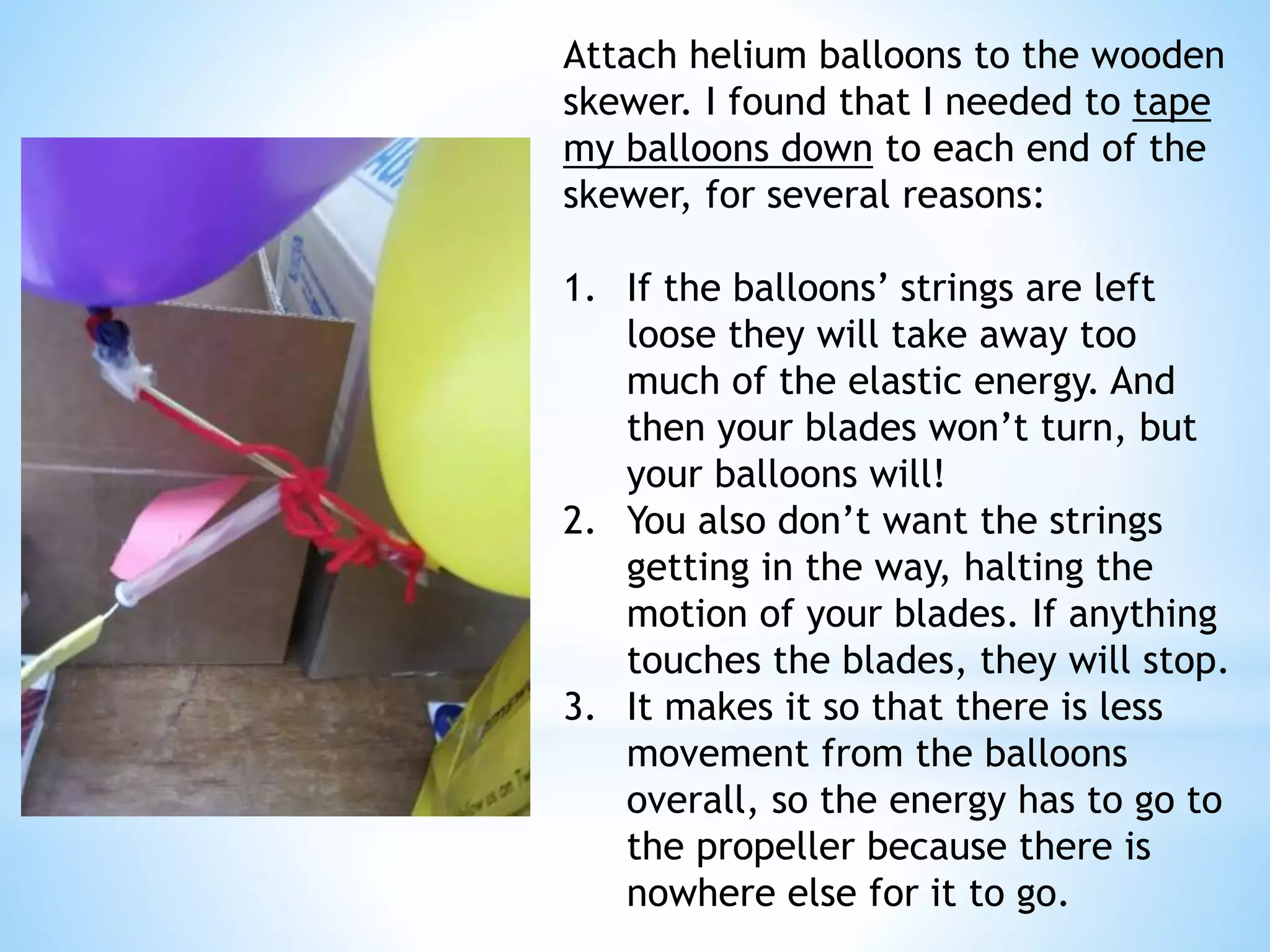 Propeller powered balloon helicopter 2018 | PPT