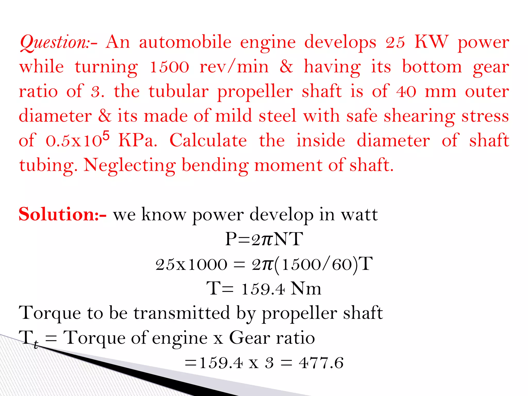 Propeller shaft | PPTX