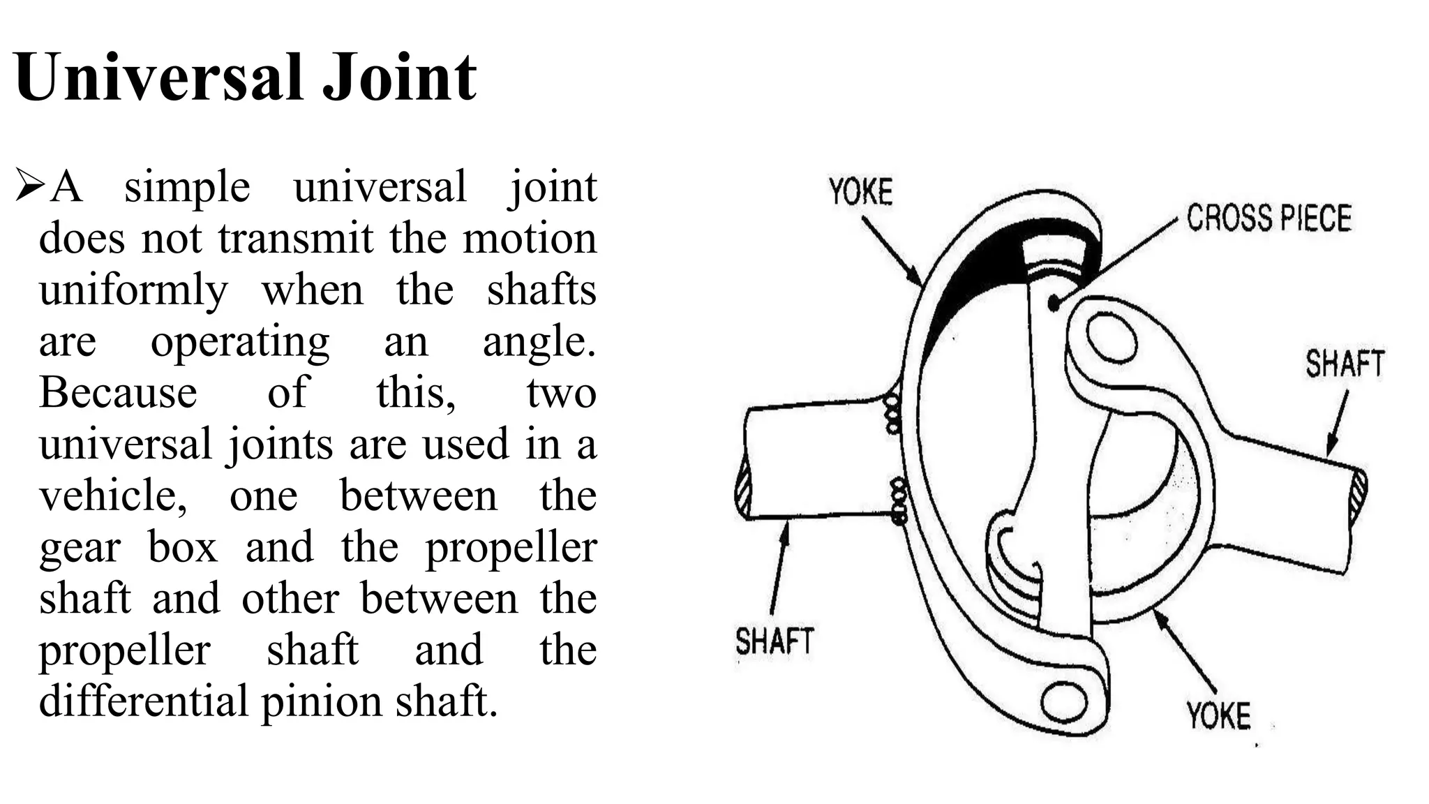 Propeller shaft & universal joint | PPTX