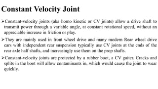 Propeller shaft & universal joint | PPT