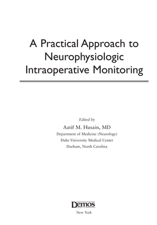 Intraoperative Neurophysiological Monitoring | PDF