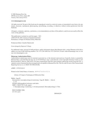 Intraoperative Neurophysiological Monitoring | PDF