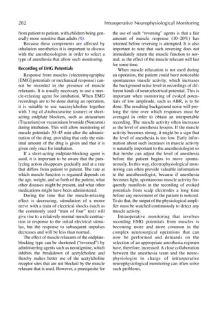 Intraoperative Neurophysiological Monitoring | PDF