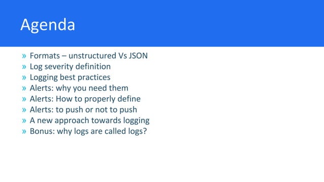 Production debugging & Logging | PPT