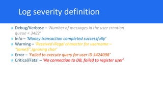 Production debugging & Logging | PPT