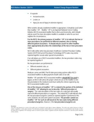 Proper Use Of Modifier 59 | PDF
