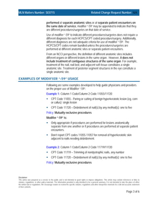 Proper Use Of Modifier 59 | PDF