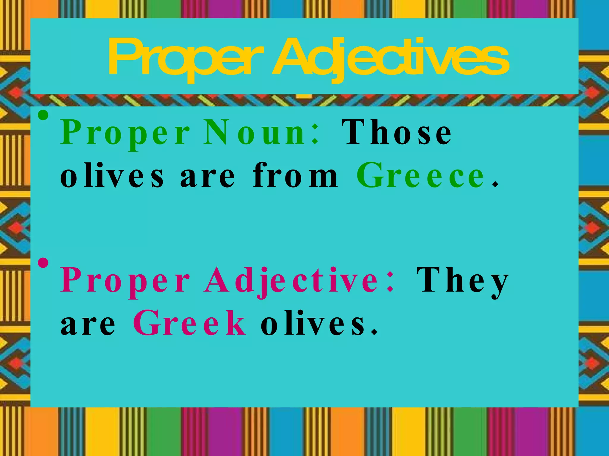 Proper Adjectives | PPT