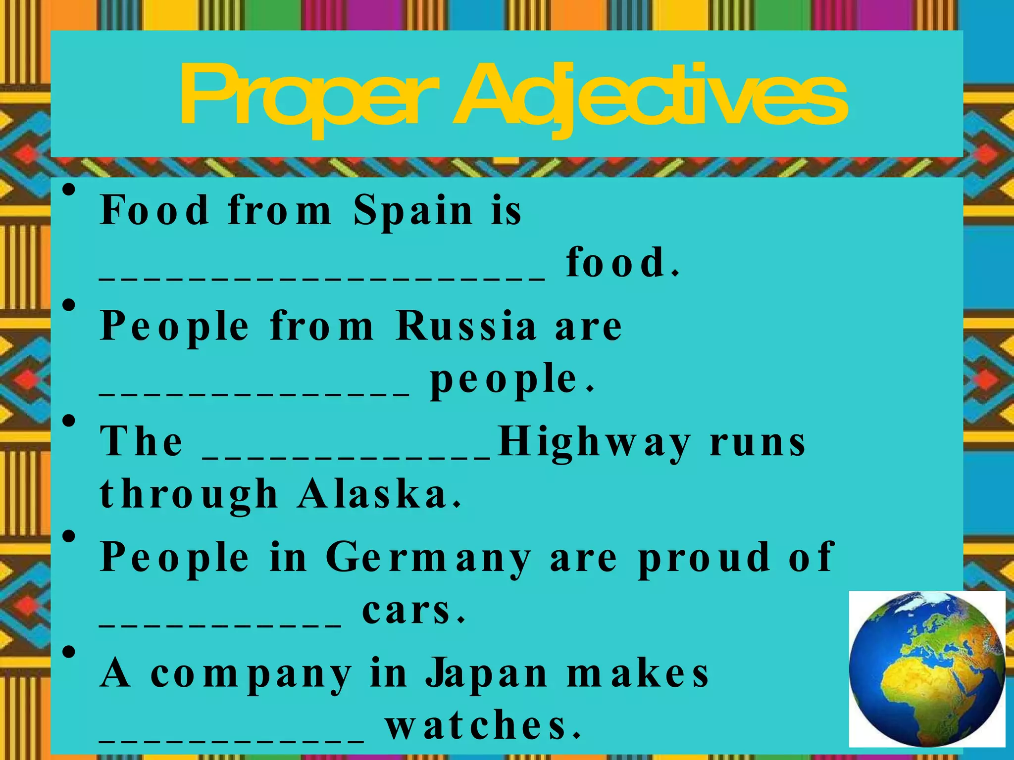 Proper Adjectives | PPT